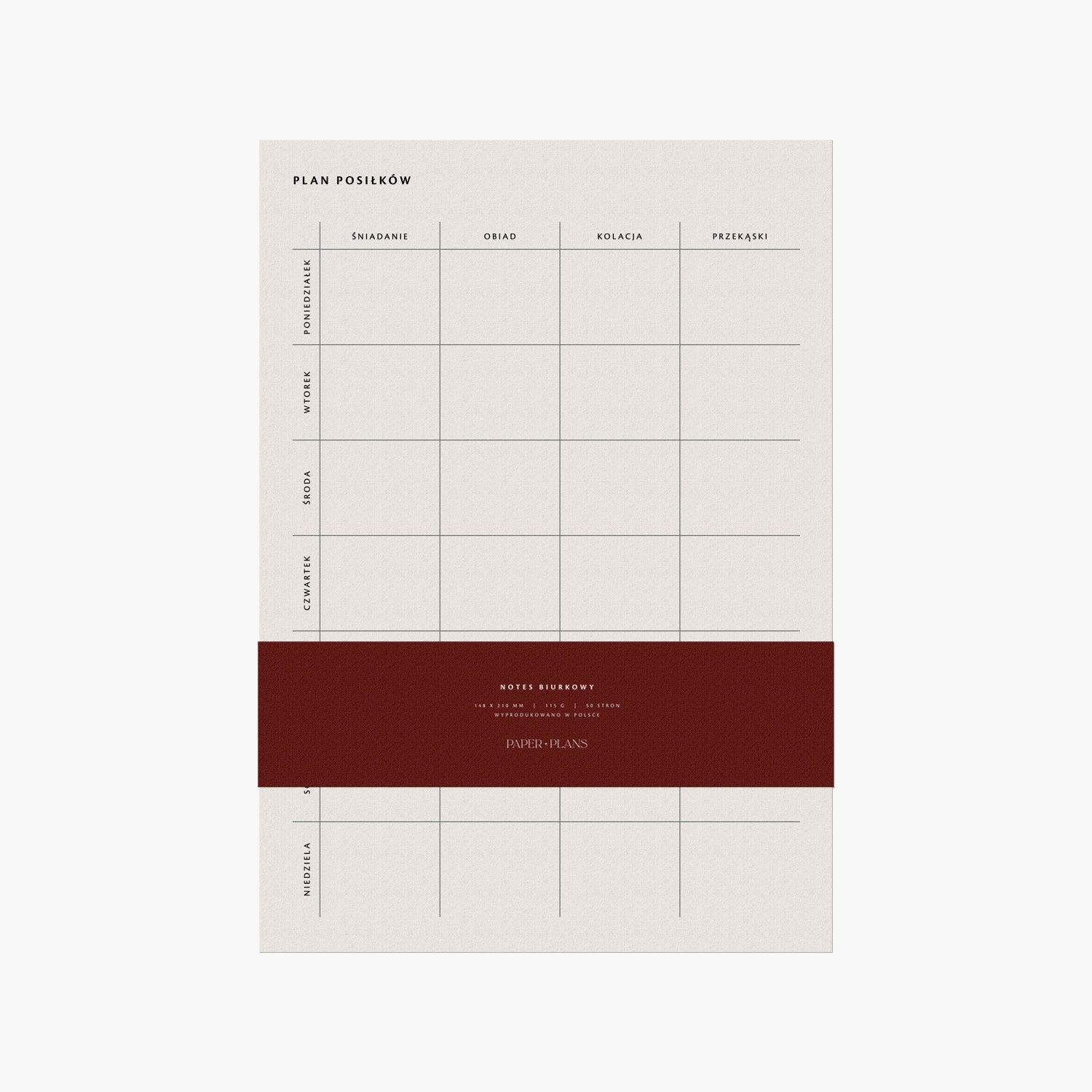 Planer posiłków SIMPLE